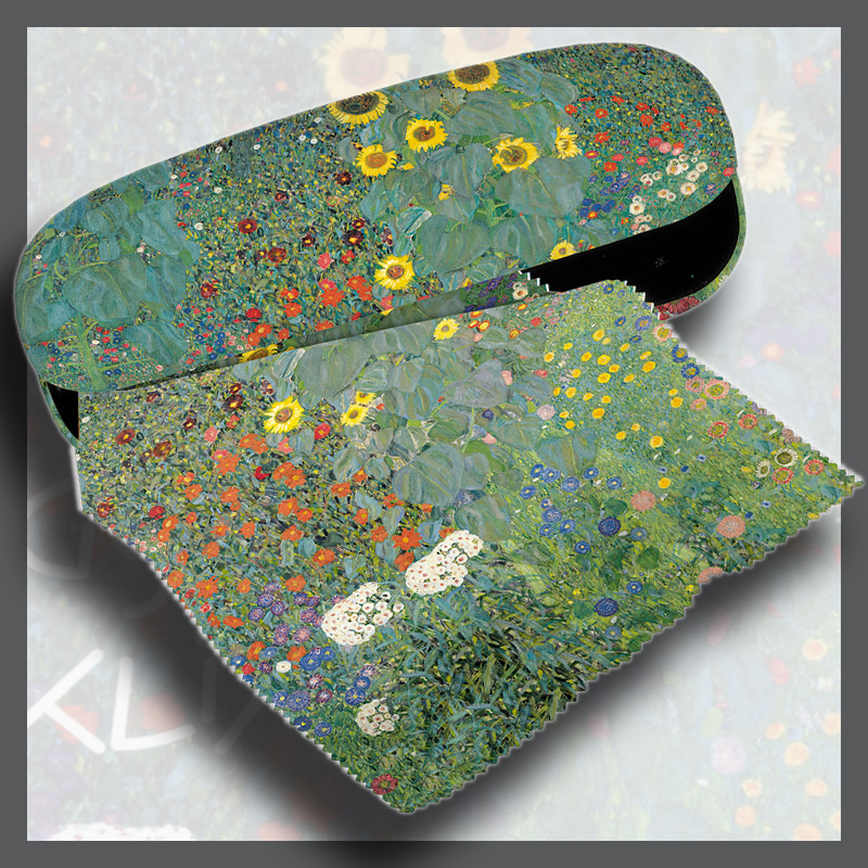 FR-12523 ΘΗΚΗ ΓΥΑΛΙΩΝ ΥΦΑΣΜΑΤΙΝΗ ΜΕ ΠΑΝΑΚΙ “KLIMT”SUNFLOWERS – Paper Shop